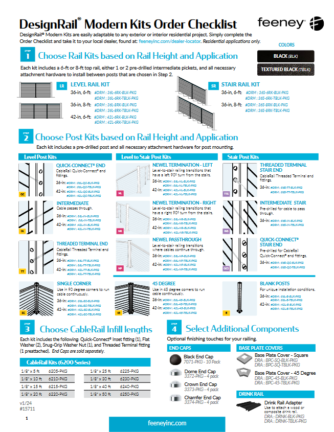 Modern DesignRail Kits by Feeney – Deck & Rail Supply
