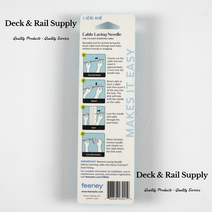 Feeney Cable Lacing Needle – Deck & Rail Supply