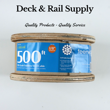 Feeney 1/8" Reel 1x19 SS Cable