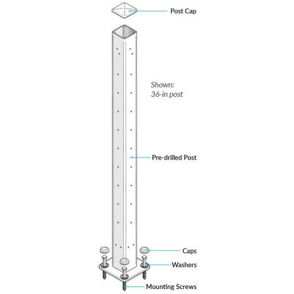 SC Single Corner Post Kit Level | Classic – Deck & Rail Supply